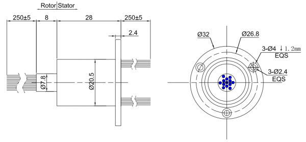 Miniature Slip Ring HM020 - Grand