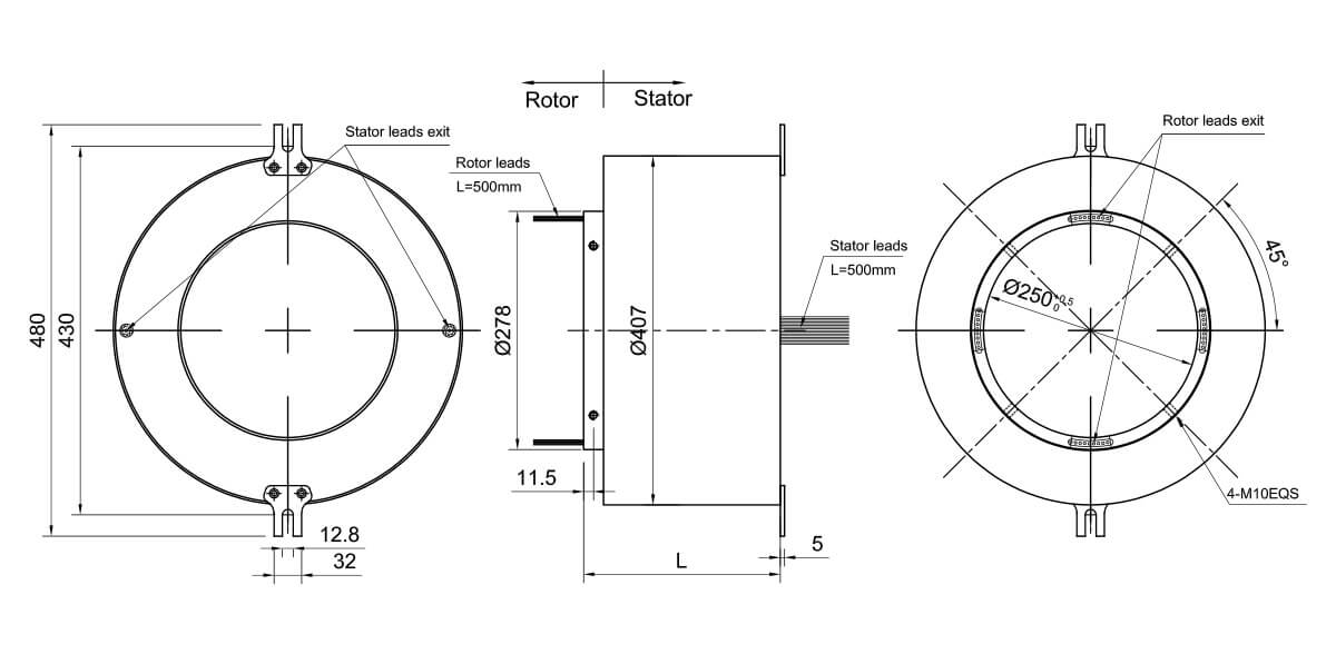 High Temperature Slip Ring NHG250407 - Grand