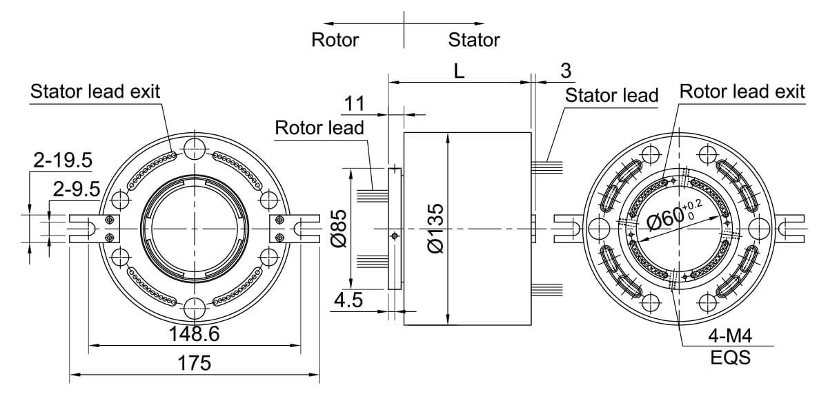 Through Hole Slip Ring HG60135 - Grand