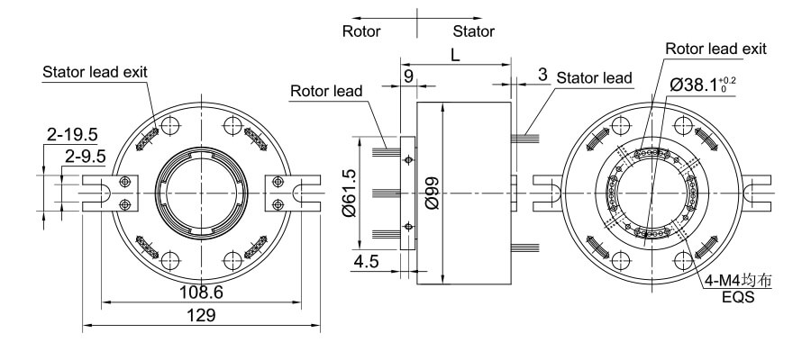 Through Hole Slip Ring HG3899 - Grand