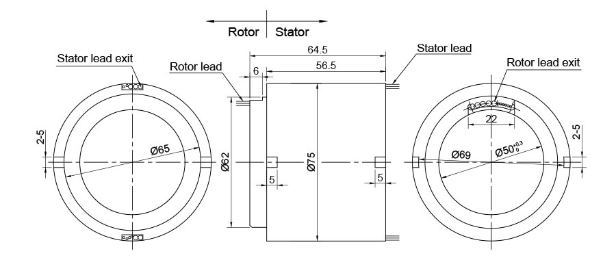 Through Hole Slip Ring HG5075 - Grand