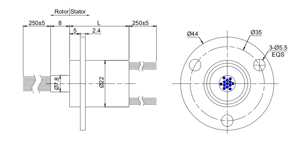 Ethernet Slip Ring EHM022 Series - Grand