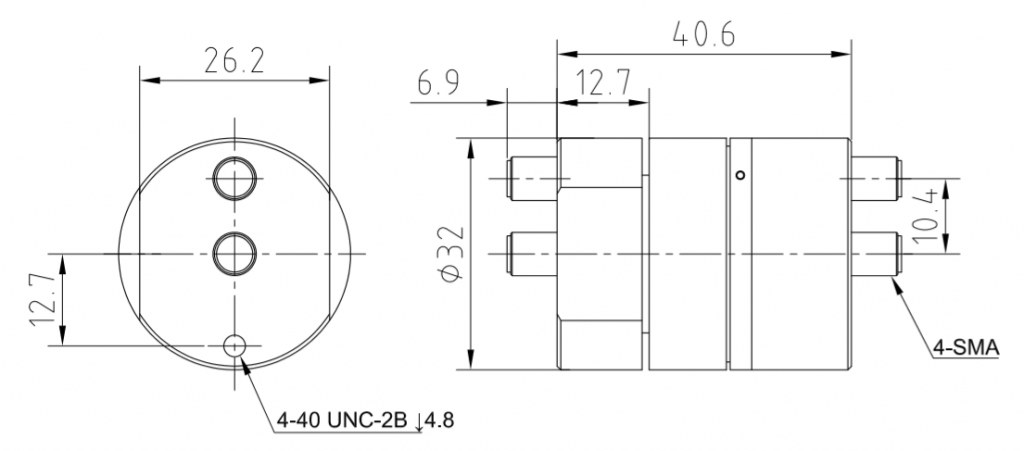 RF rotary joint HR32-2-SMA-4.5 - Grand