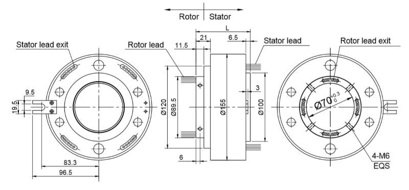 Waterproof Slip Ring FHG70155 Series - Grand